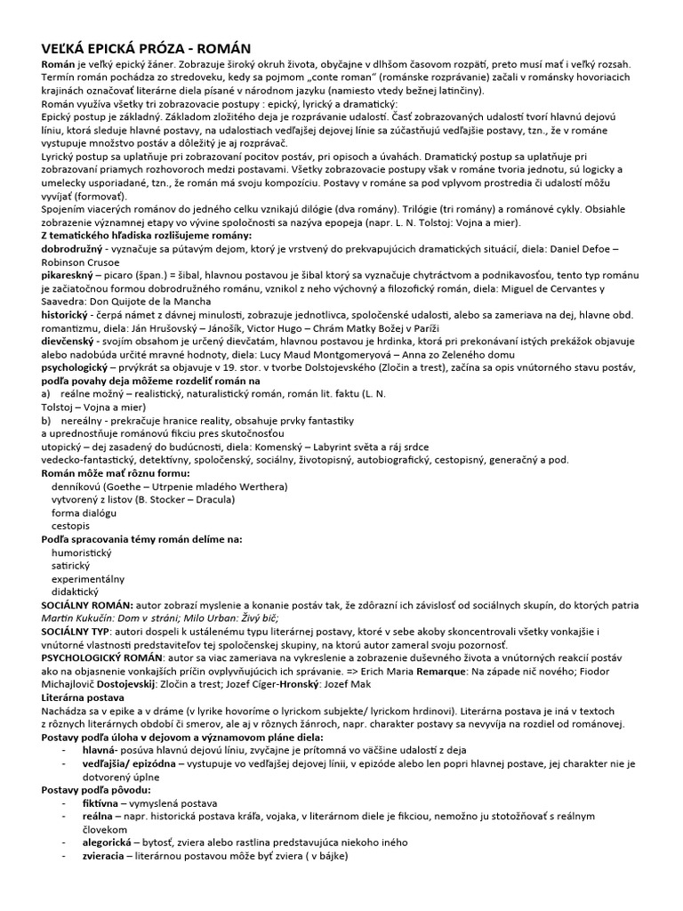 Veľká Epická Próza | PDF
