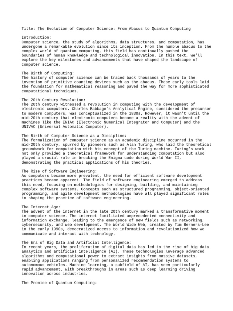 Computer Science 2 Pdf Computer Science Computing