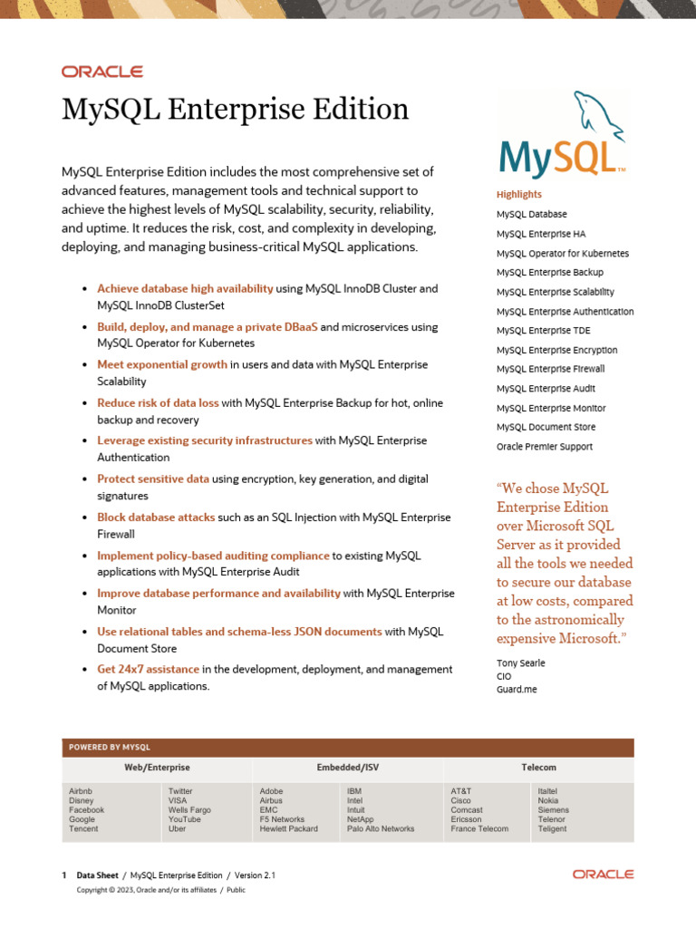 Microsoft Word - Mysql - Datasheet - Ee - en - Docx - Mysql-Datasheet - en | PDF | My Sql ...