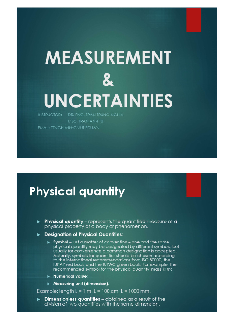 Measurement and Uncertainties | PDF