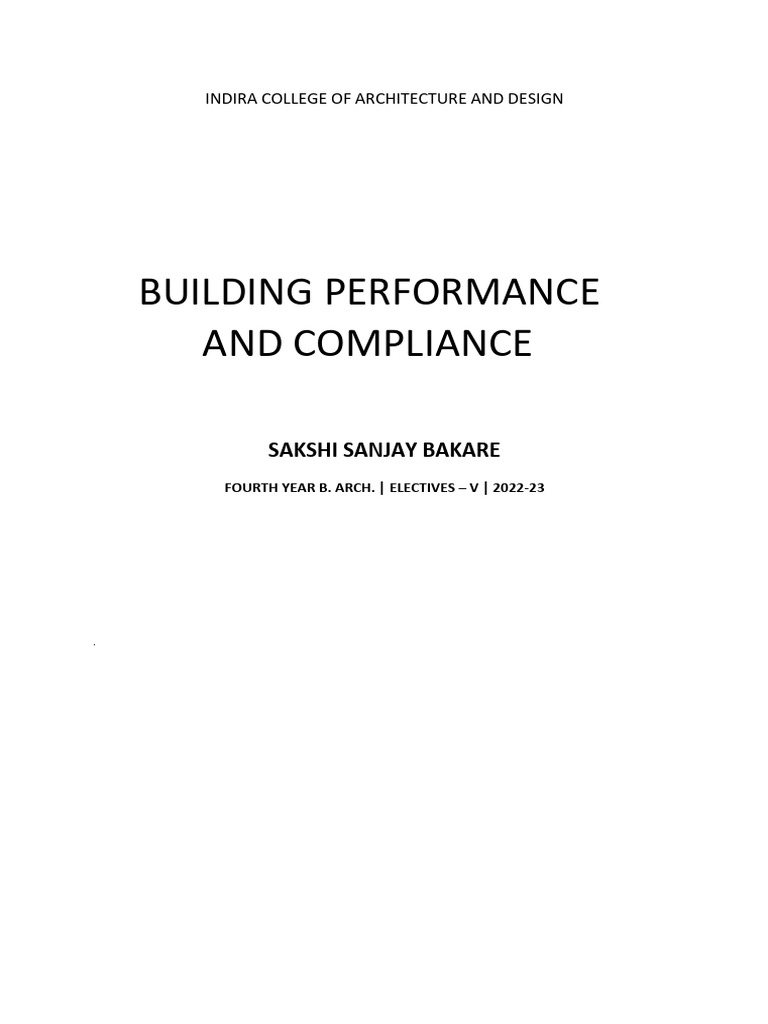 Building Performance and Compliance Guide | PDF | Efficient Energy Use ...