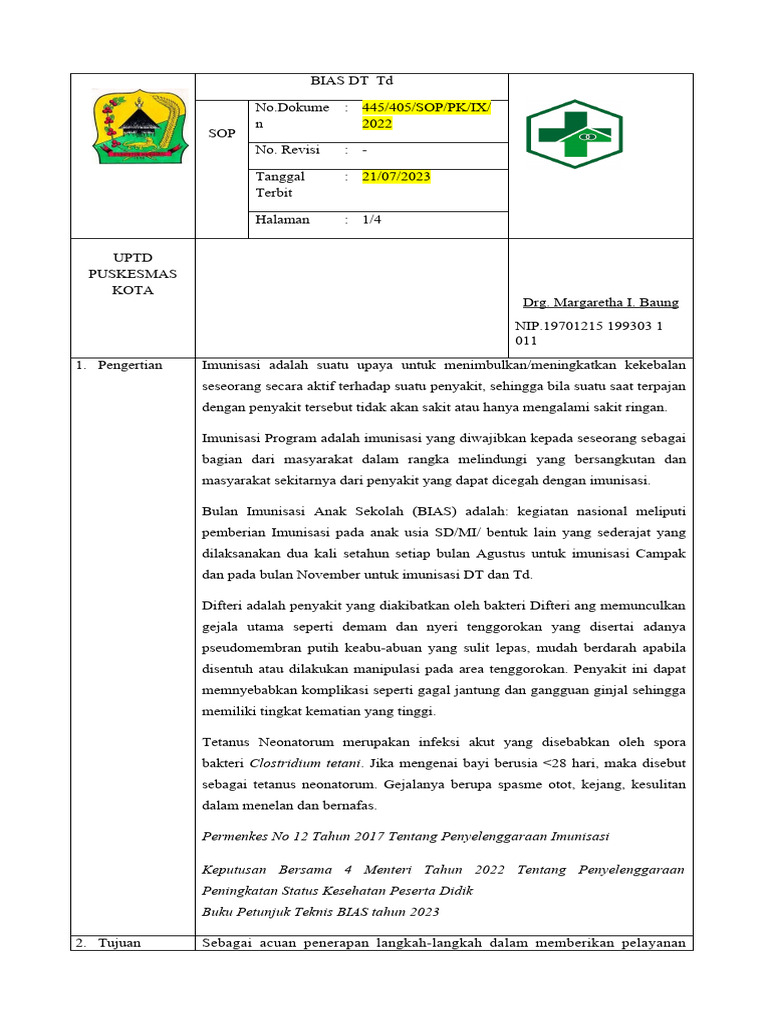Sop Bias DT TD | PDF