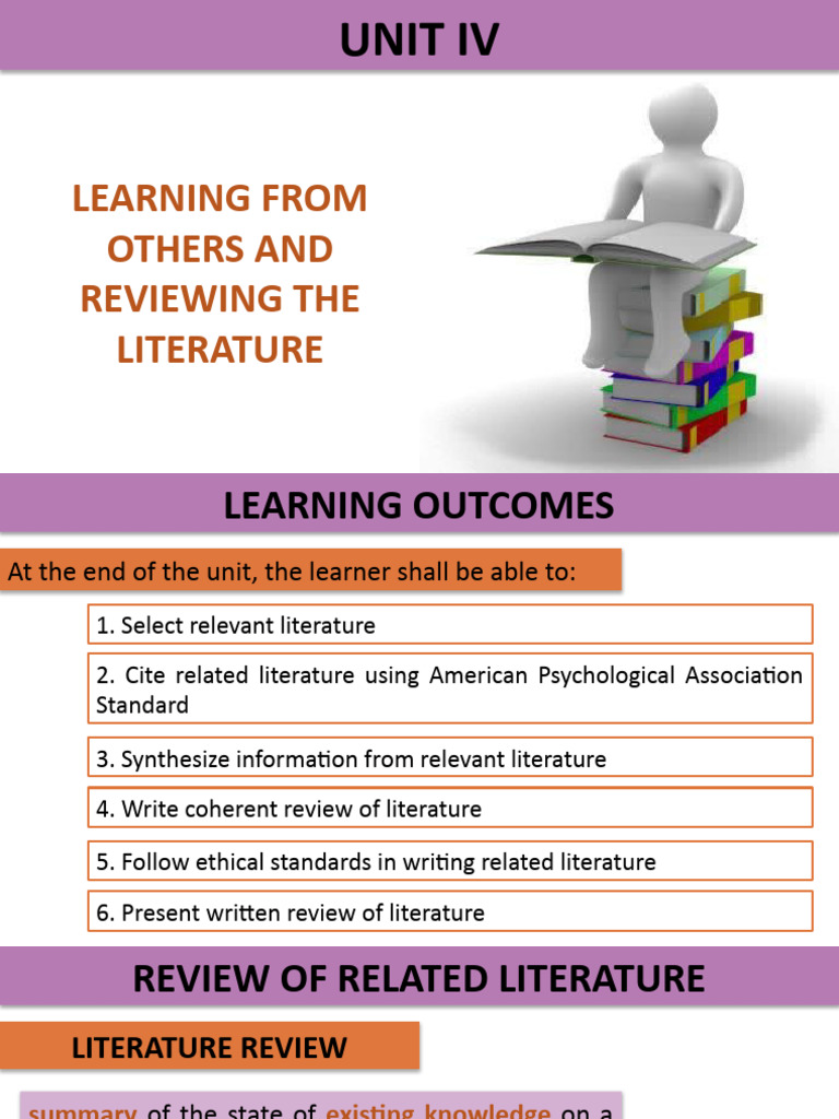 Week 4 Unit 4 Review of Related Literatures | PDF | Methodology | Data