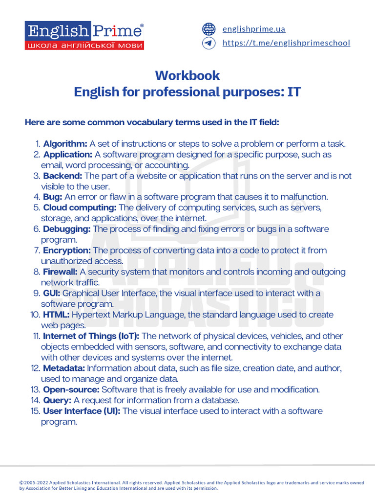 English For Professional Purposes It Angliyska Za Profesiynim ...