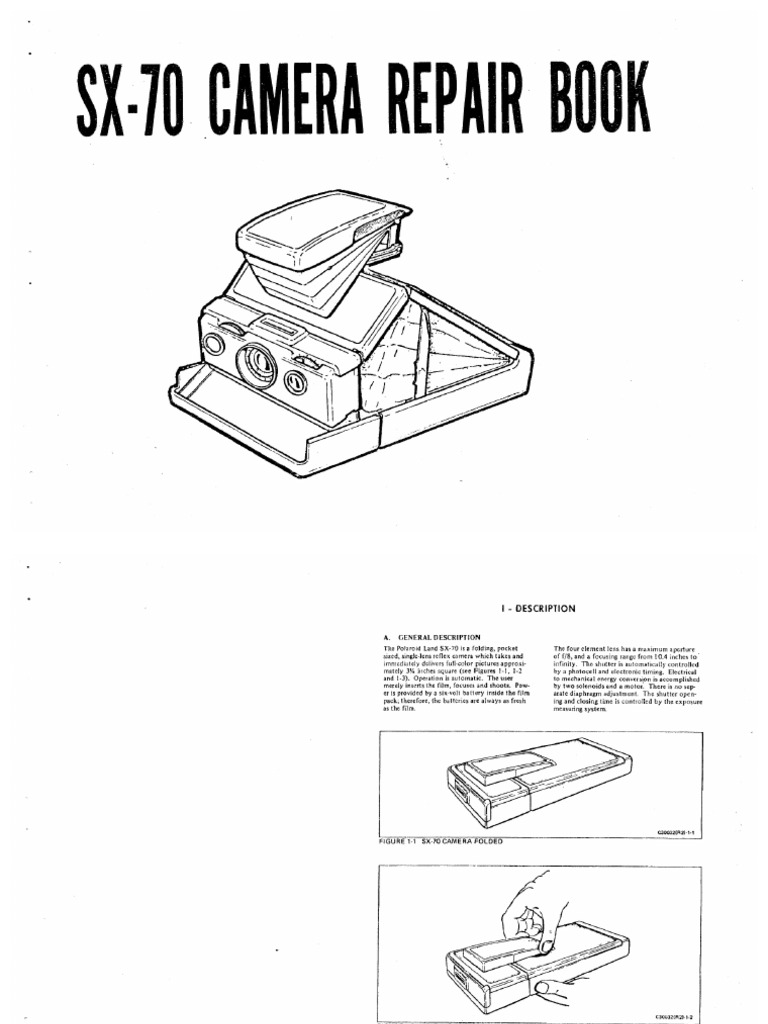 Polaroid SX 70 Camera Repair Book | PDF