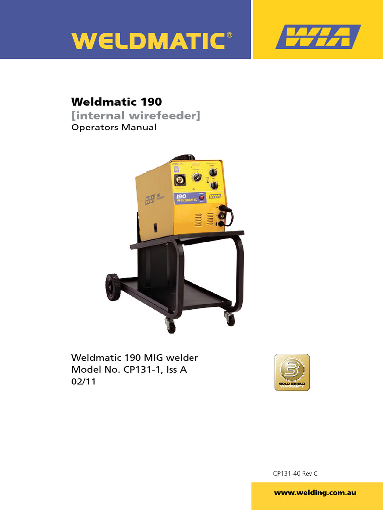 Weldmatic 190 Manual | PDF | Welding | Construction