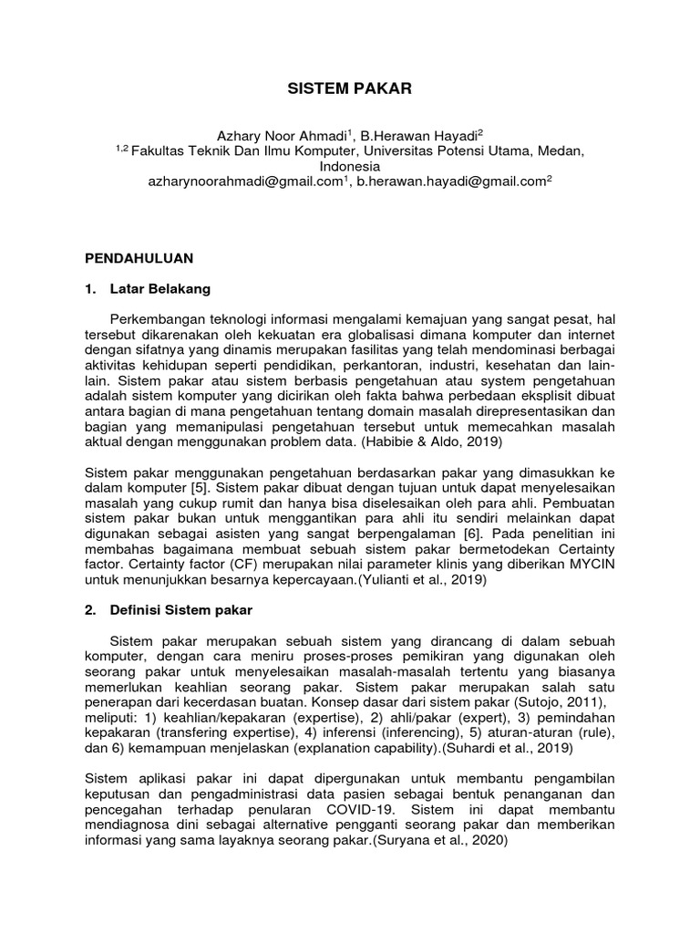 Sistem Pakar | PDF