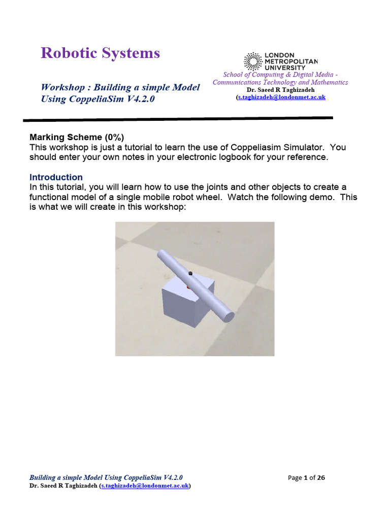 Workshop 1 - Introduction To Robotics With CoppeliaSIm | Download Free PDF | Scripting Language ...