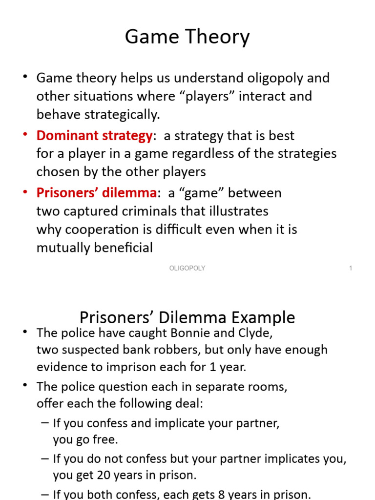 Game Theory | Download Free PDF | Oligopoly | Competition Law
