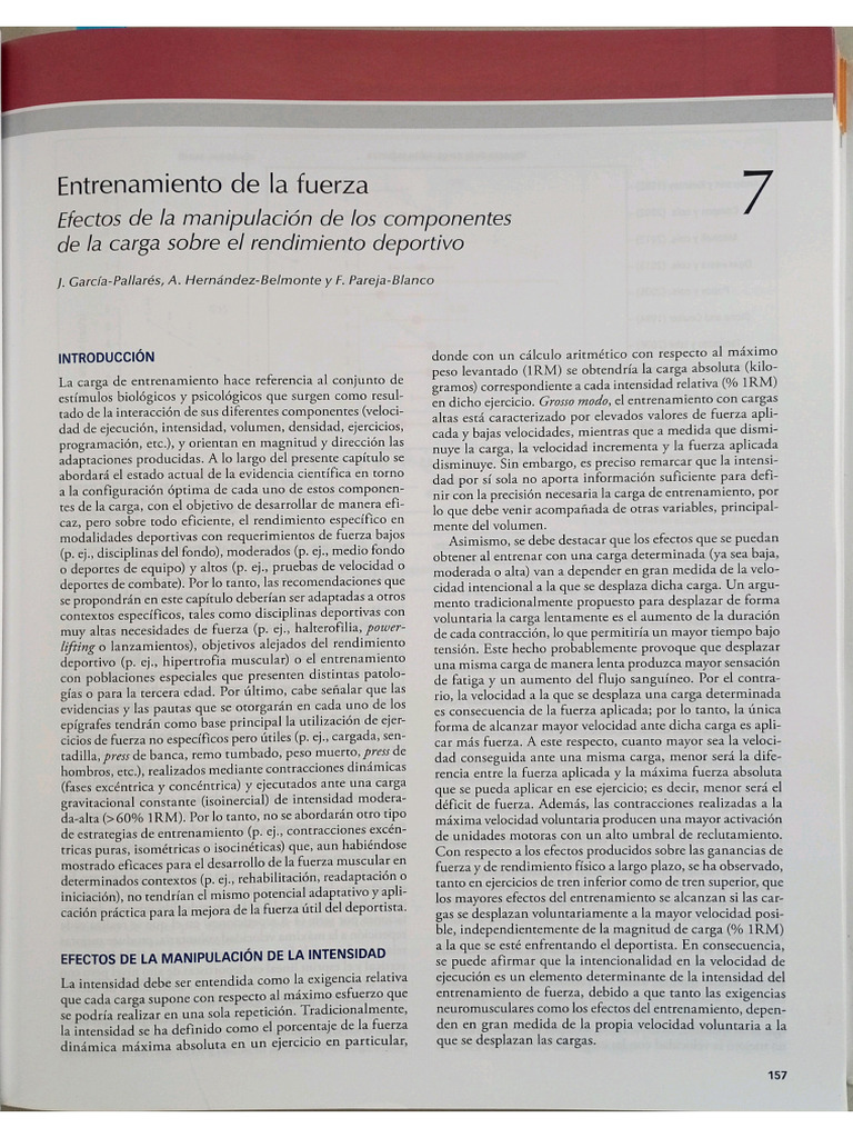 Fisiología Del Ejercicio. Capitulo 7. Entrenamiento de Fuerza | PDF
