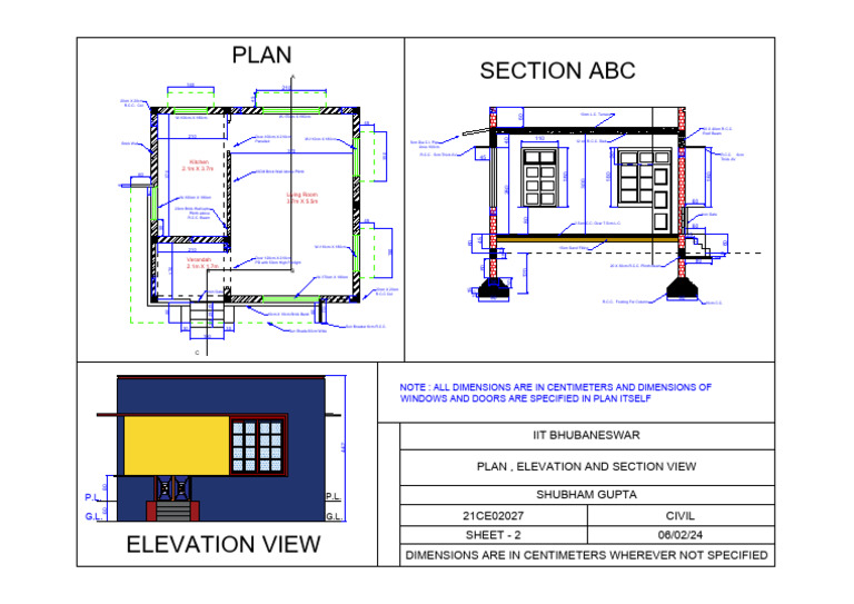 Civil Engineering Plan and Elevations | PDF | Local Government Areas Of ...