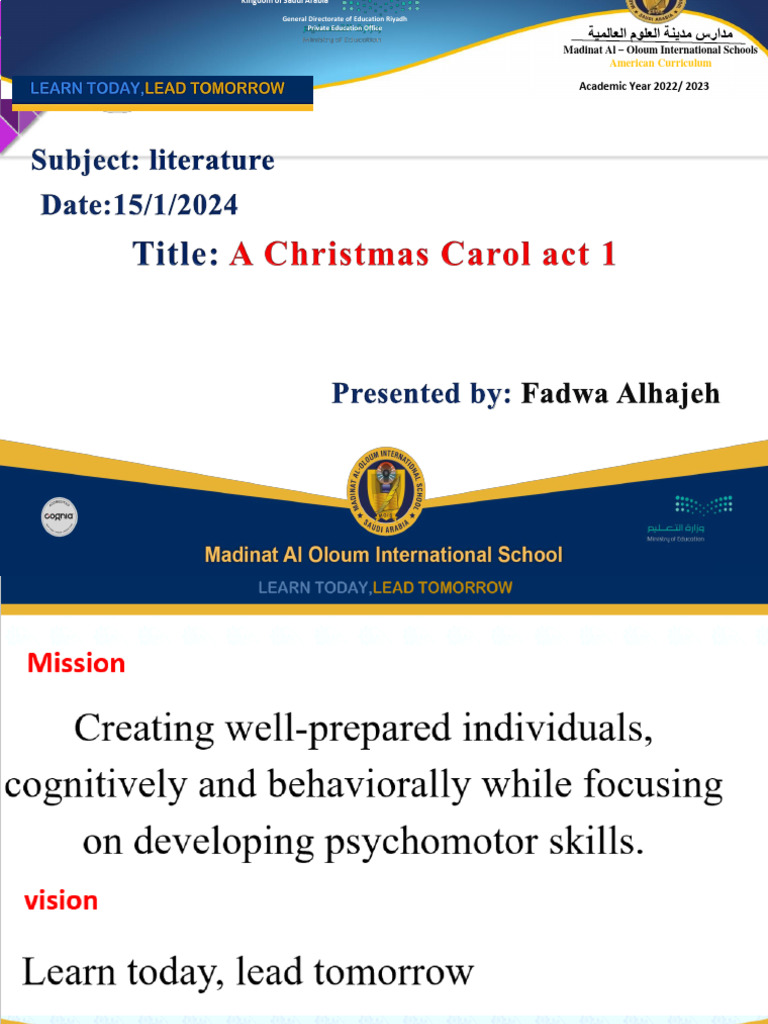 A Christmas Carol Act 1 | PDF
