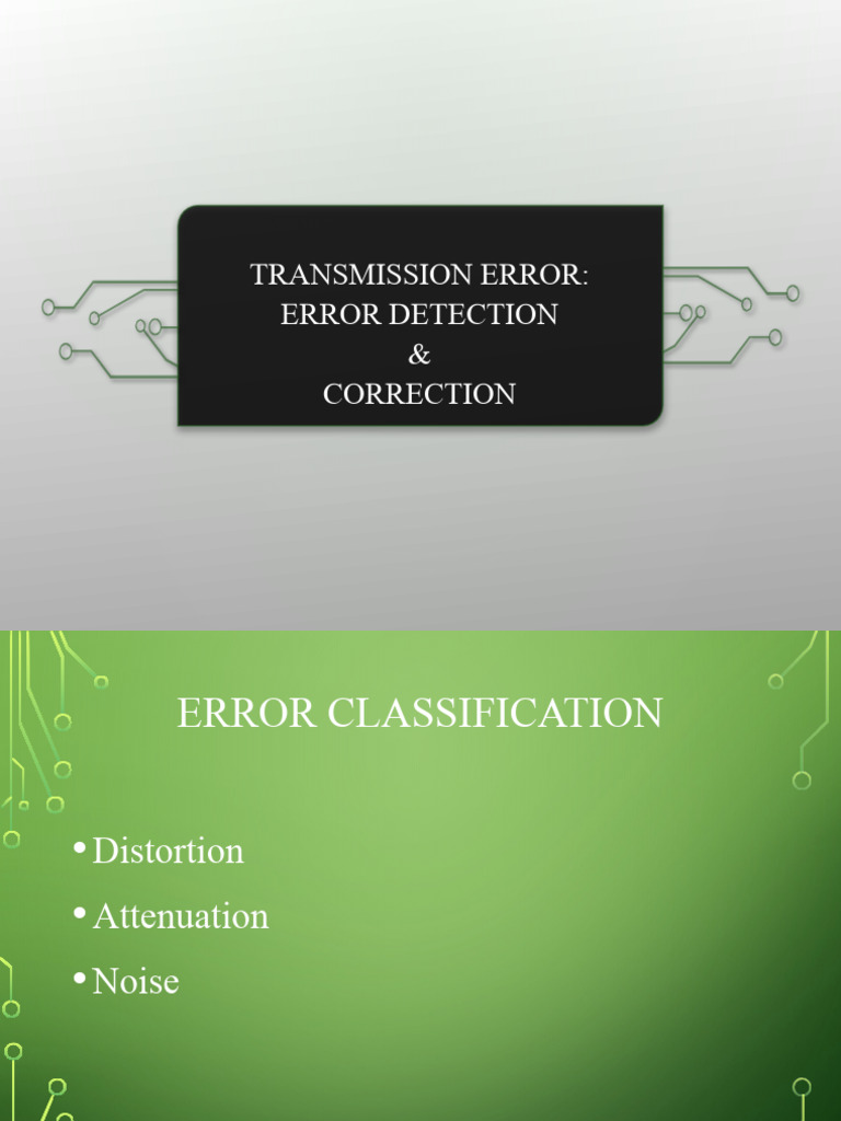 Error Detection And Correction Pdf Error Detection And Correction