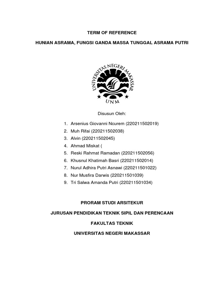 Term of Reference Spa 2 | PDF