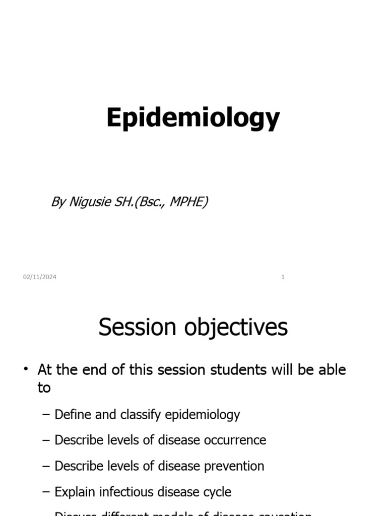 Introduction to Epidemiology Basics | PDF | Infection | Pathogen