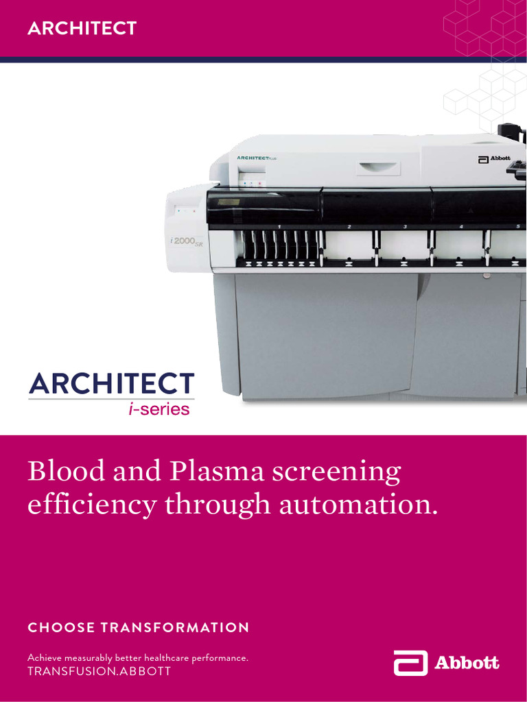Brochure Abbott Architect | PDF | Assay | Blood Transfusion