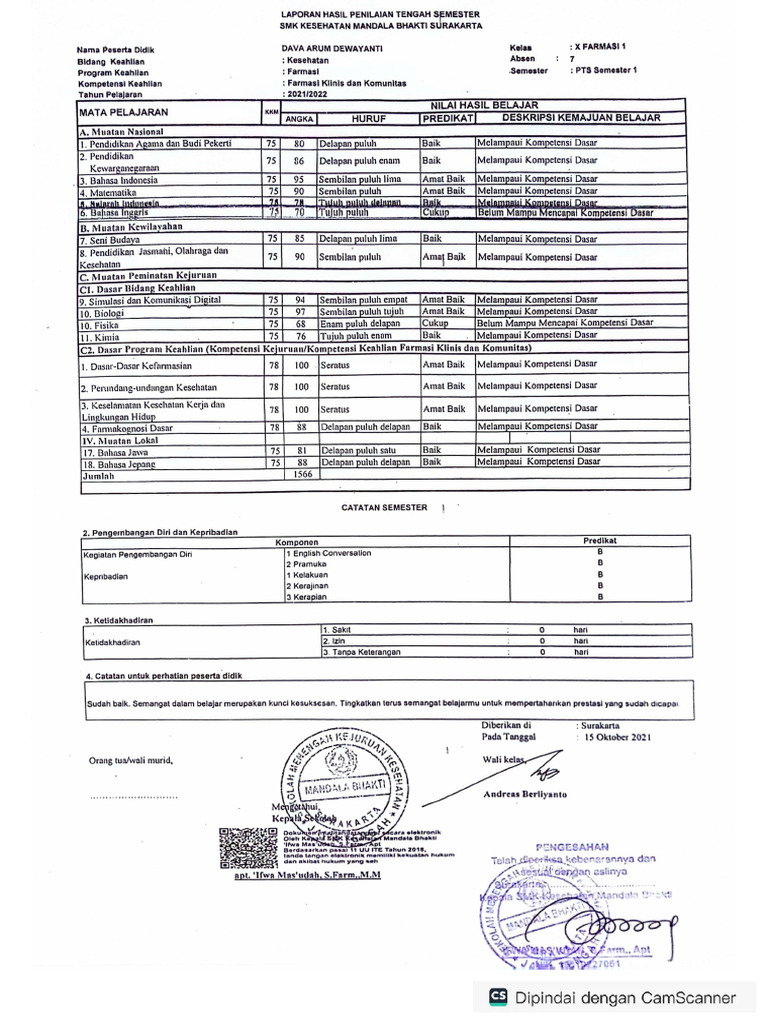 Raport Semester 1-4 | PDF