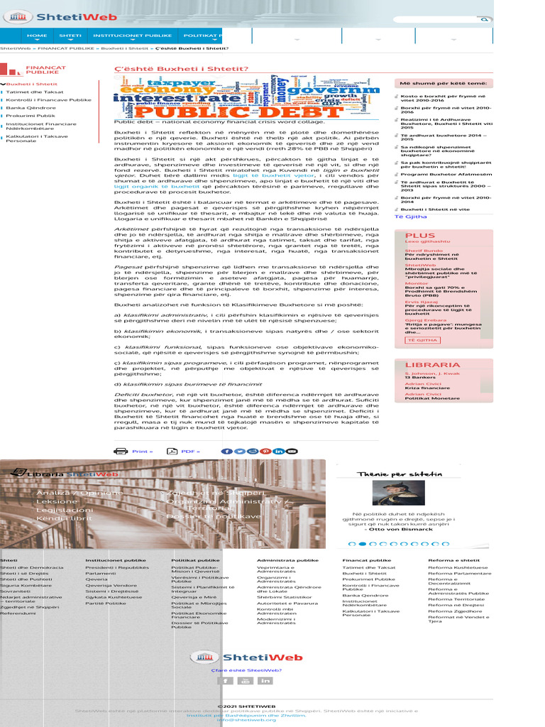 Ç'Është Buxheti I Shtetit - ShtetiWeb | PDF