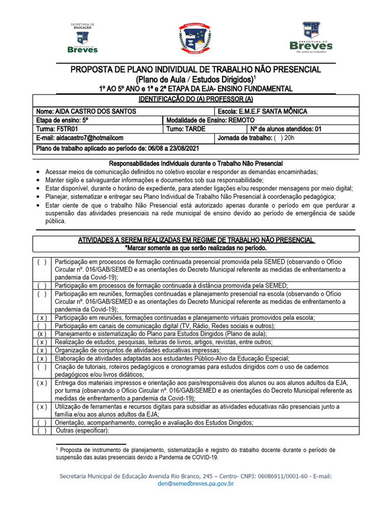 Plano de Aula - 3º Caderno - Patrícia Da Silva Rodrigues | PDF ...