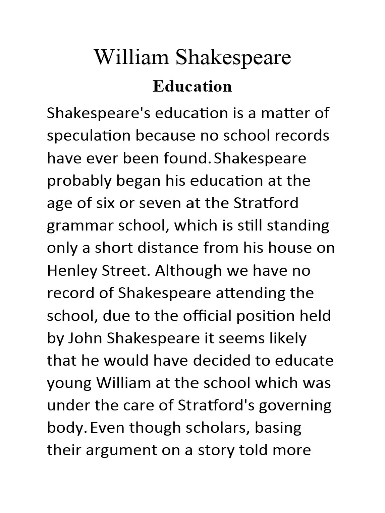 William Shakespeare | PDF | William Shakespeare | Latin