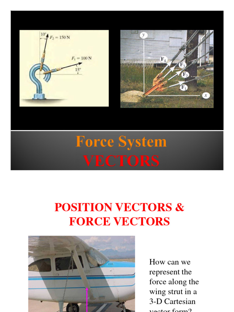 Vectors and Force System (Lec 7) ME 121 | Download Free PDF | Euclidean Vector | Angle