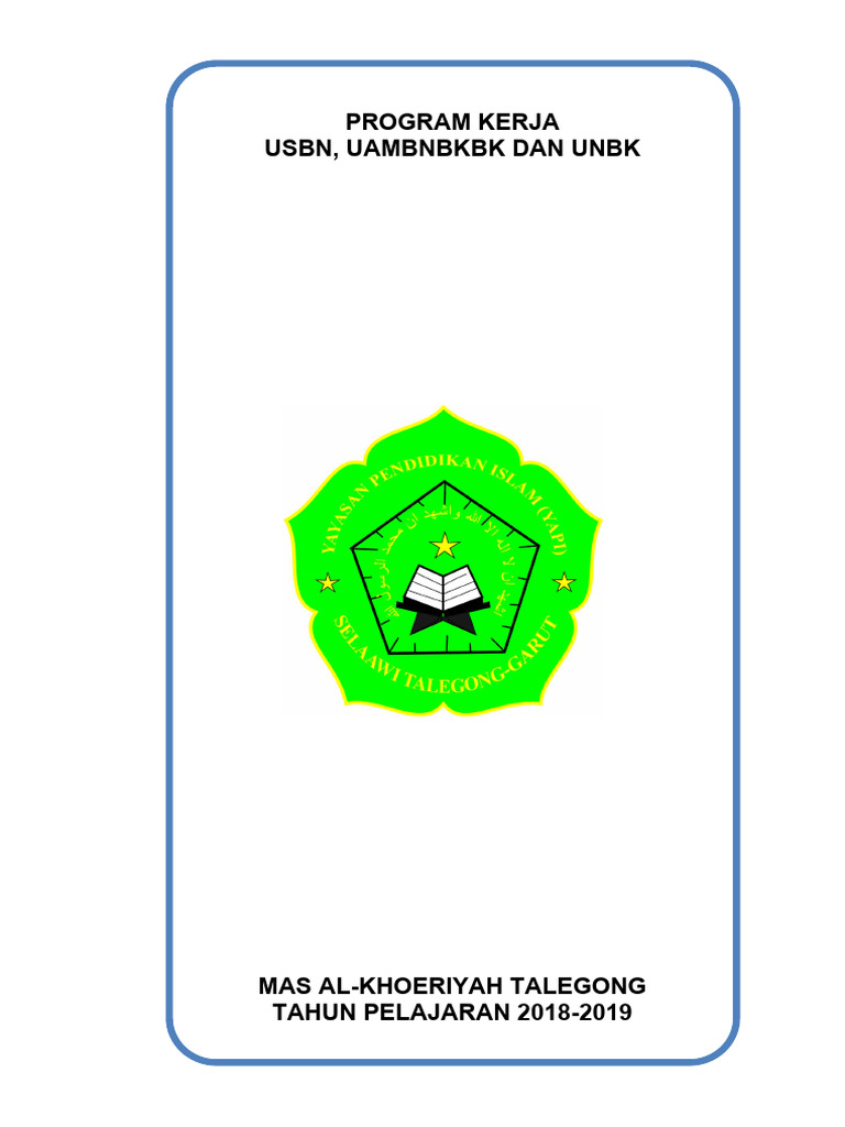 PROGRAM KERJA UJIAN NASIONAL Ma | PDF
