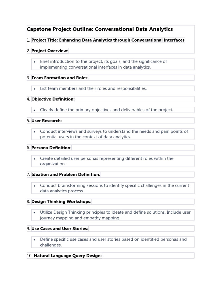 Capstone Project Outline | PDF | Design Thinking | Interface (Computing)