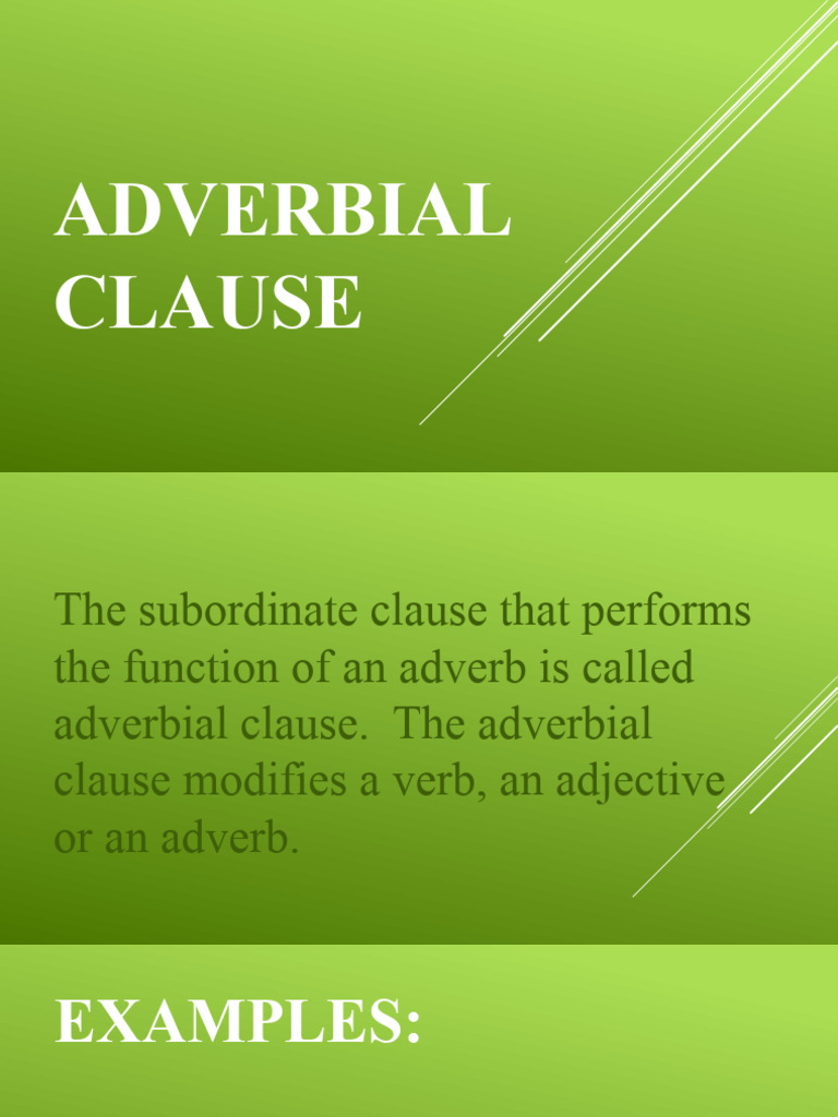 WK 16 Adverbial Clause | PDF