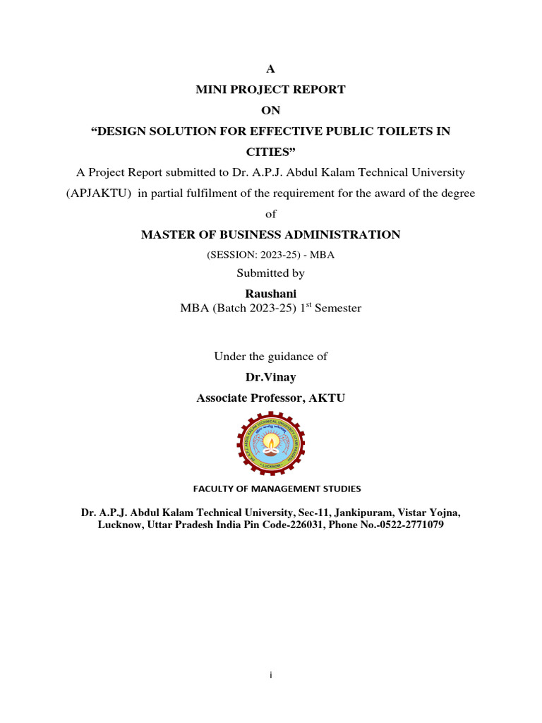 Design Solution For Effective Public Toilets in Cities | PDF ...