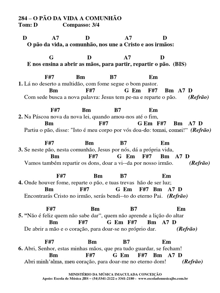 284 o Pao Da Vida A Comunhao | PDF