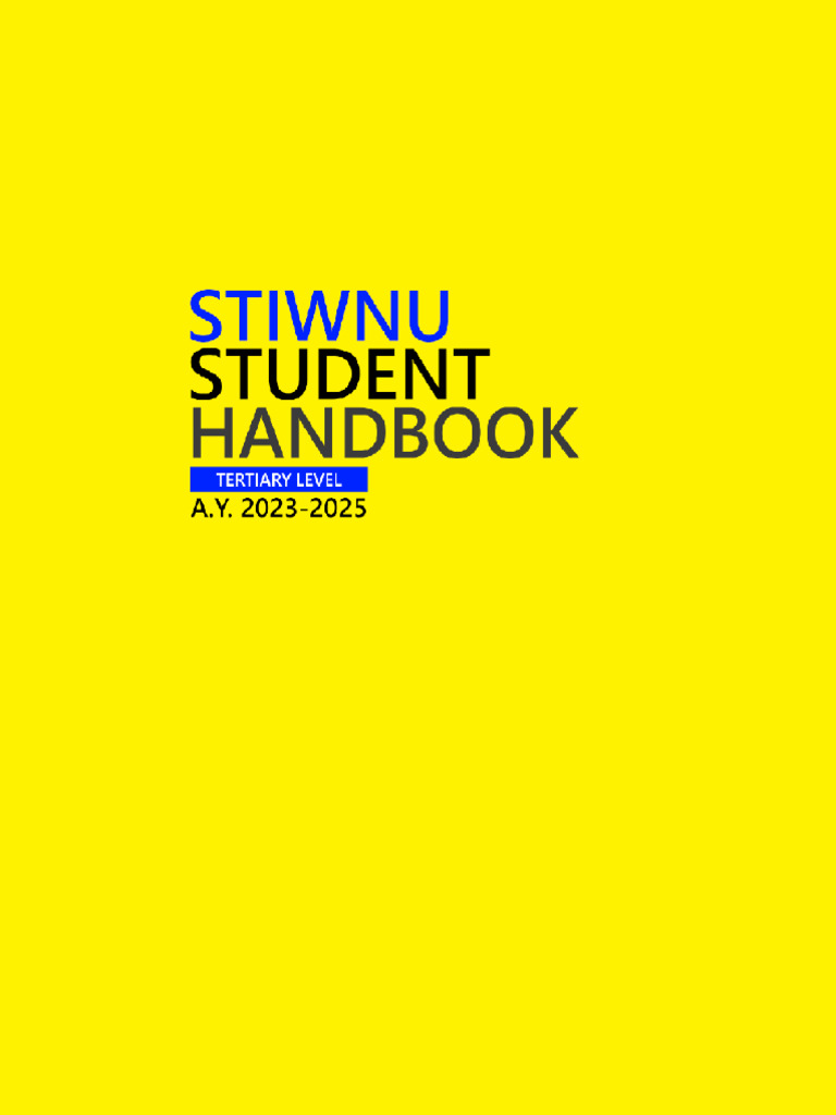 Student Handbook Tertiary | PDF | Bachelor's Degree | Bachelor Of Science