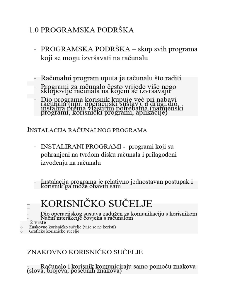 Programska Podrška | PDF