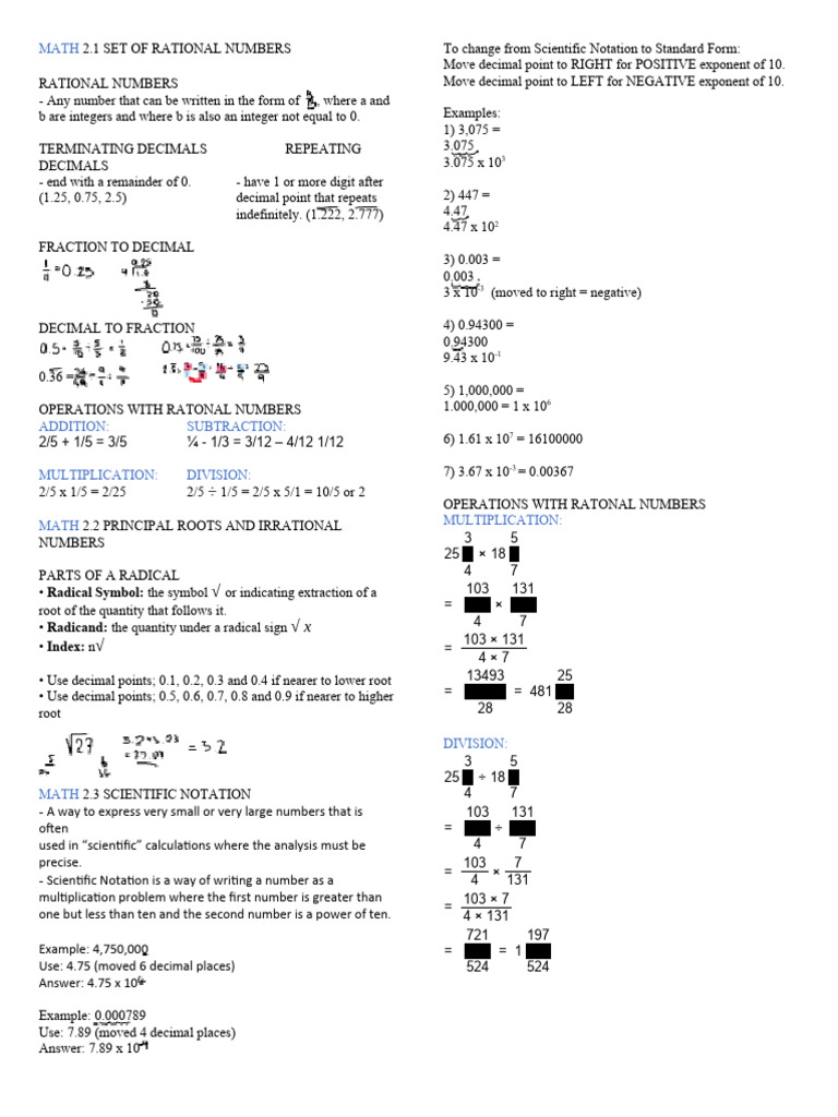 Math Reviewer 2ND Quarter | PDF | Numbers | Decimal