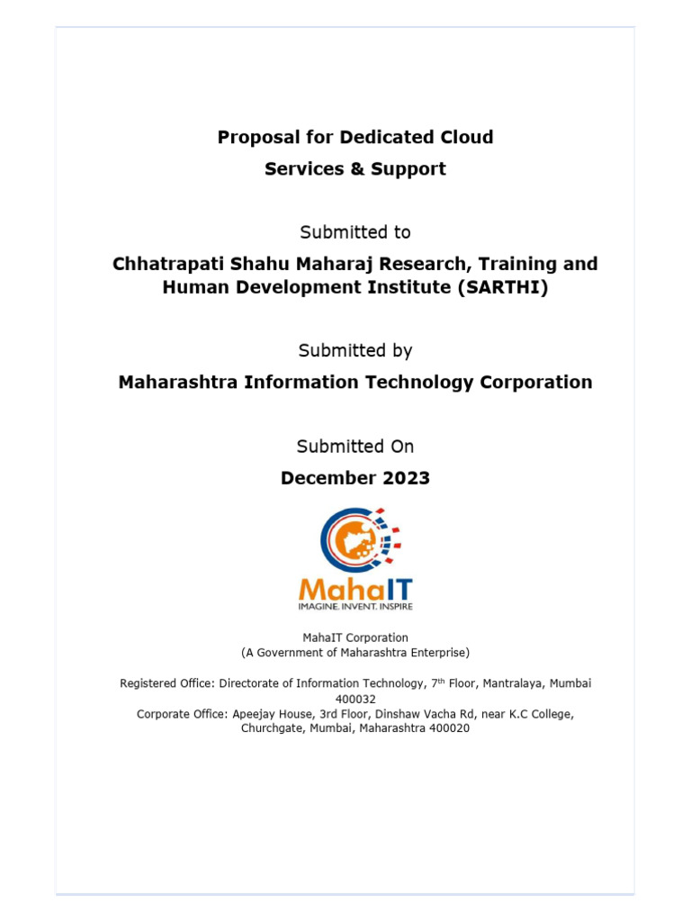 Dedicated Cloud Services Proposal | PDF | Cloud Computing | Computer Network