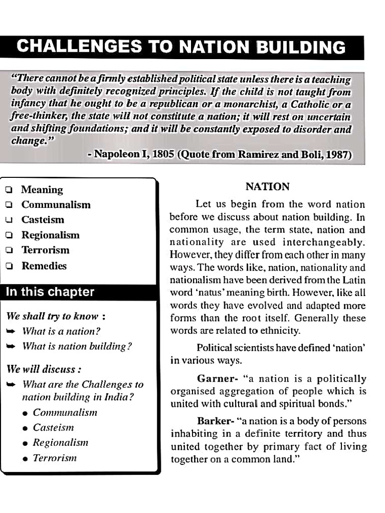 Challenges To Nation Building | PDF