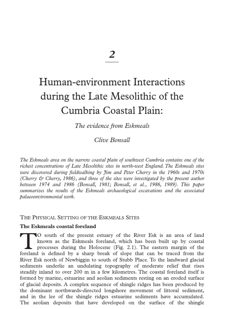 2007 Eskmeals (Human-Environment Interactions) | PDF | Estuary ...