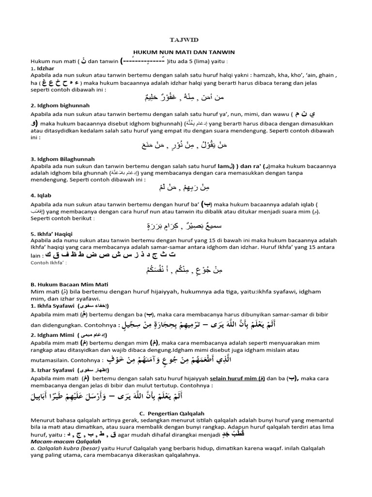 Hukum Tajwid B | PDF