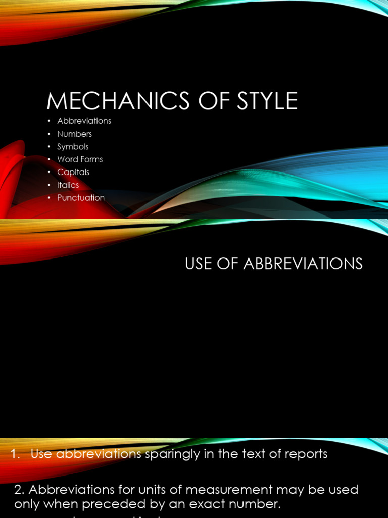 Mechanics of Style | PDF | Comma | Numbers
