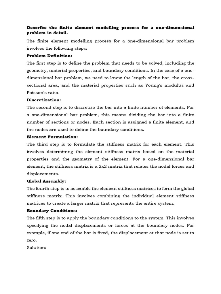 Short Notes Unit -2-FEM | PDF | Matrix (Mathematics) | Finite Element ...
