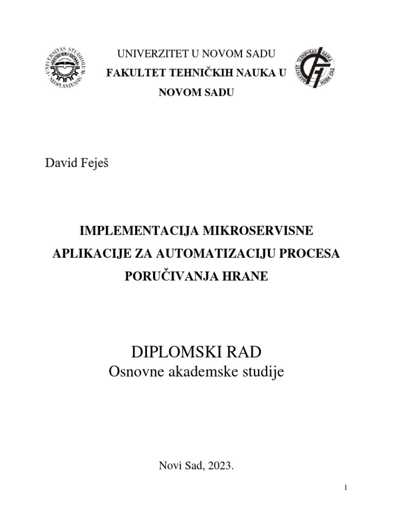 Diplomski Rad - David Fejes | PDF