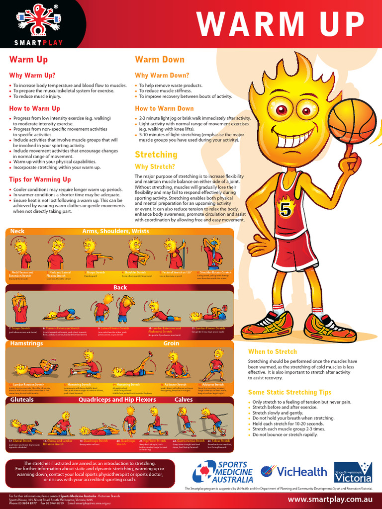 Warm Up-Warm Down Poster | PDF | Anatomical Terms Of Motion | Elbow