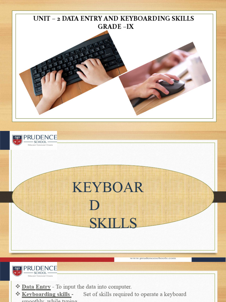 Keyboardinganddataentry 201119105437 | PDF | Computer Keyboard | Input/Output