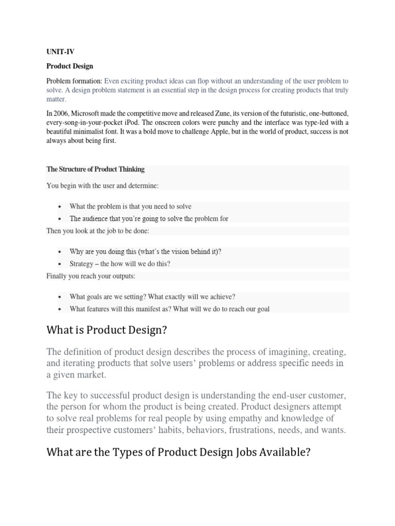 Understanding Product Design Strategies Pdf Information Technology