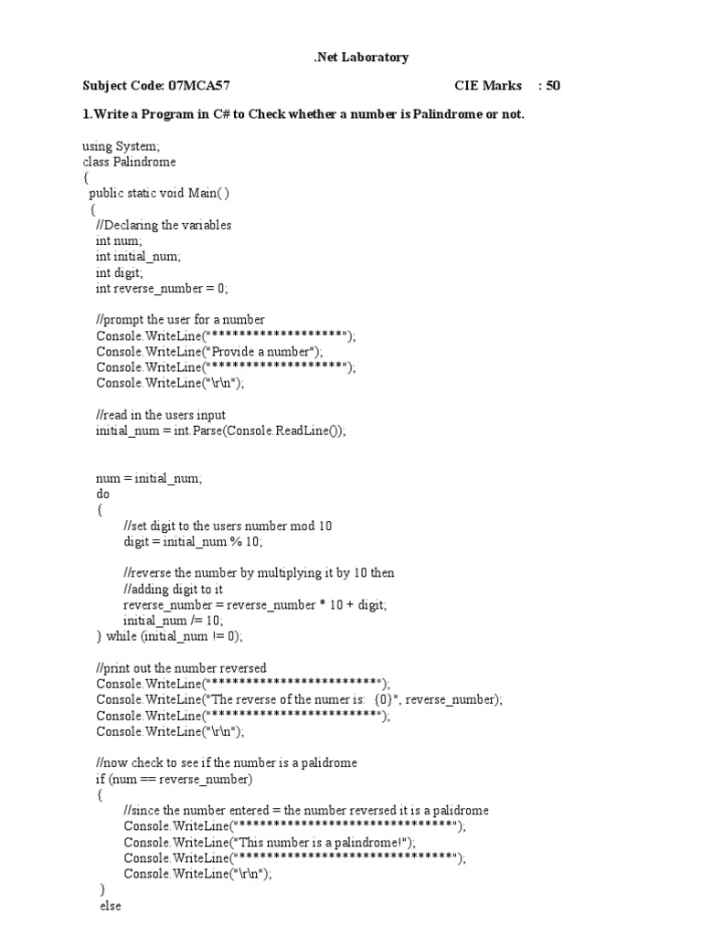 C Lab Pdf C Sharp Programming Language Constructor Object Oriented Programming