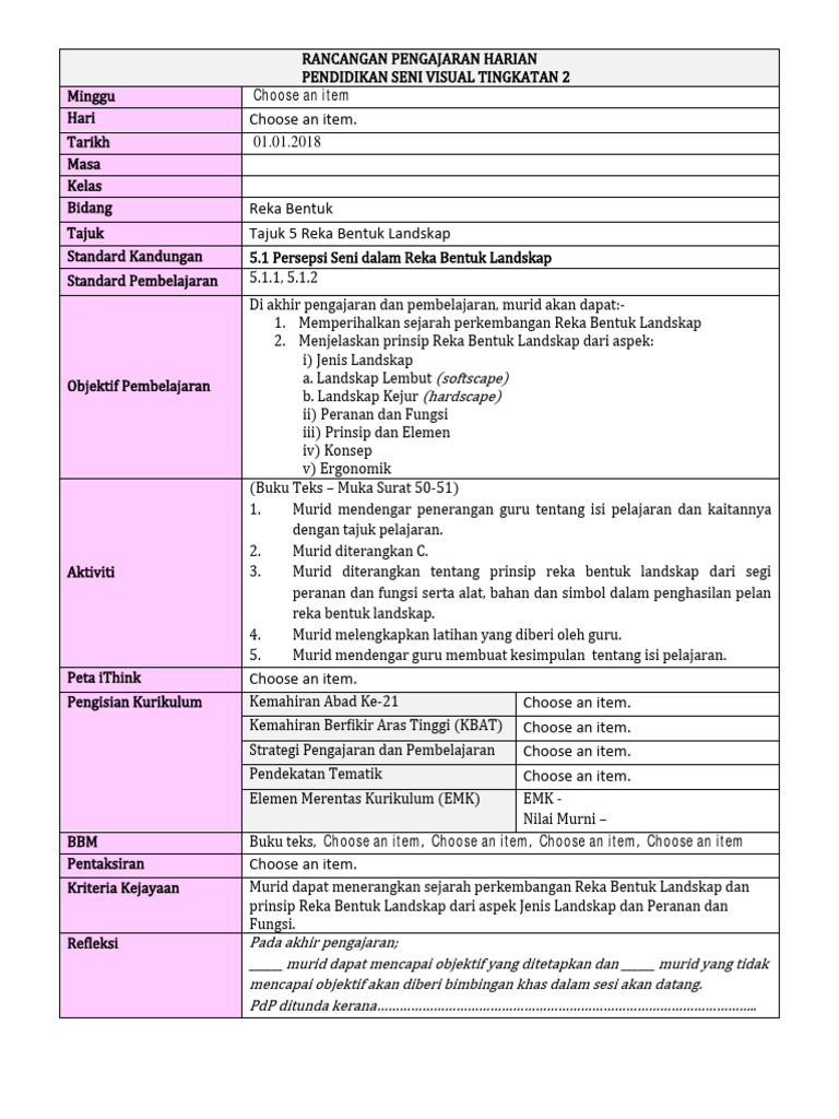 Tajuk 5 Reka Bentuk Landskap | PDF