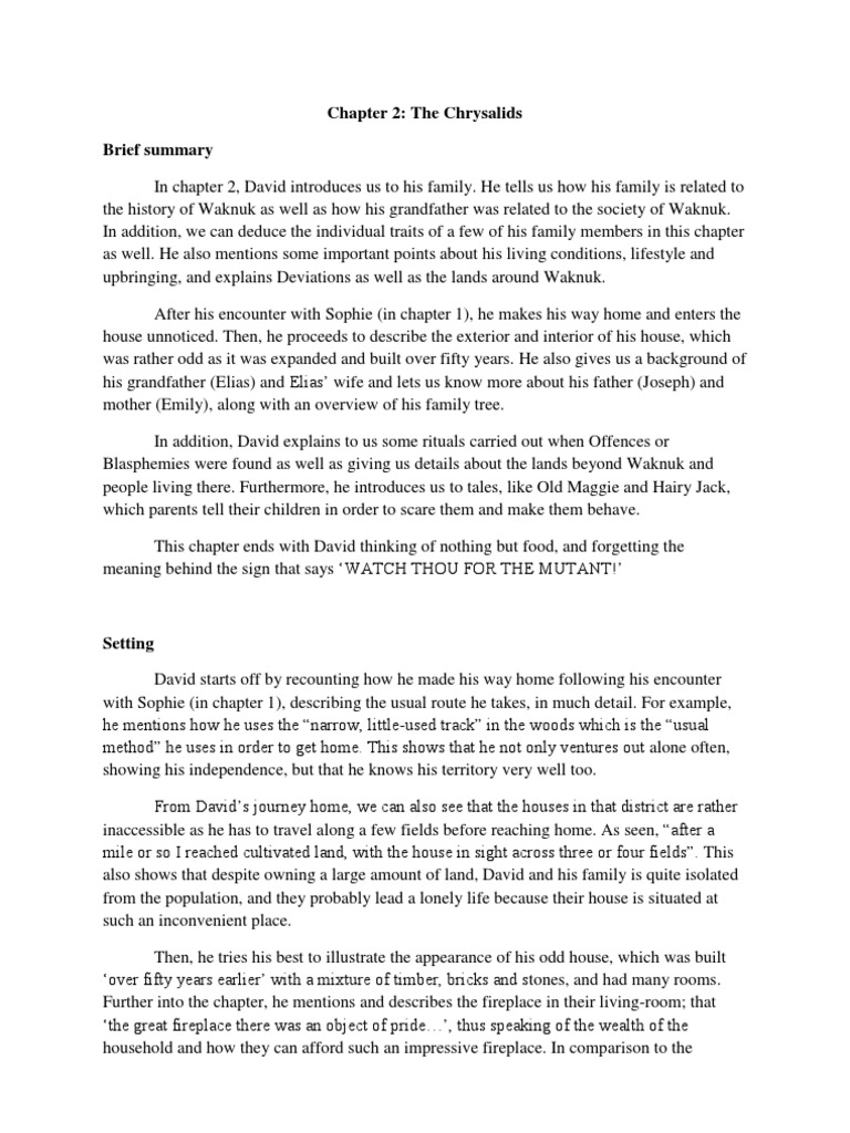 Chrysalids Chapter 2 | PDF | Religion And Belief | Torah