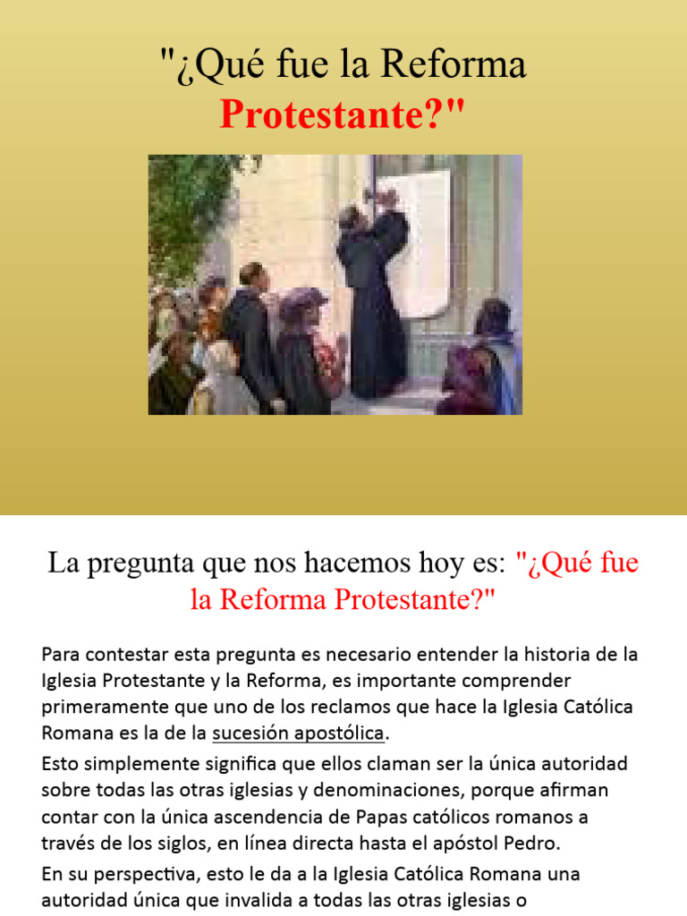 Historia de la Reforma Protestante | PDF | Iglesia Católica | Martin Luther