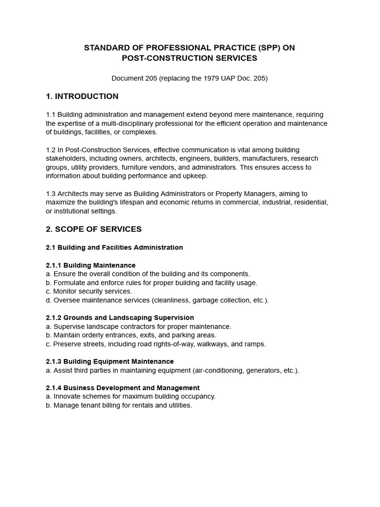 SPP 205 Notes | PDF | Architect | Building