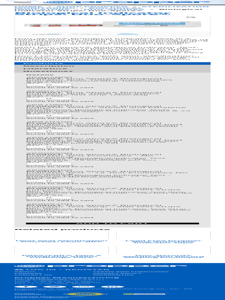 Biological Indicator Strips Duo Spore® Pdf Sterilization Microbiology 2600