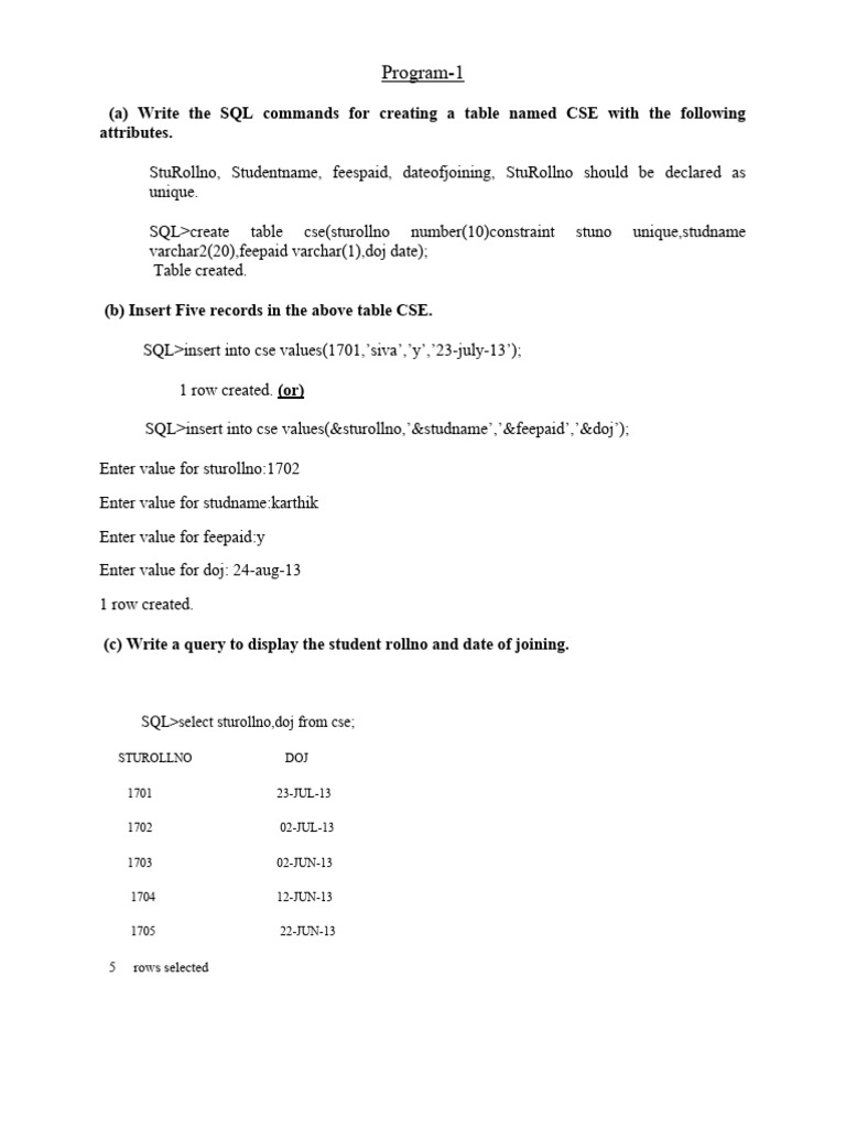Dbmsand Pagemaker, Photoshop Practical | PDF | Pl/Sql | Computing